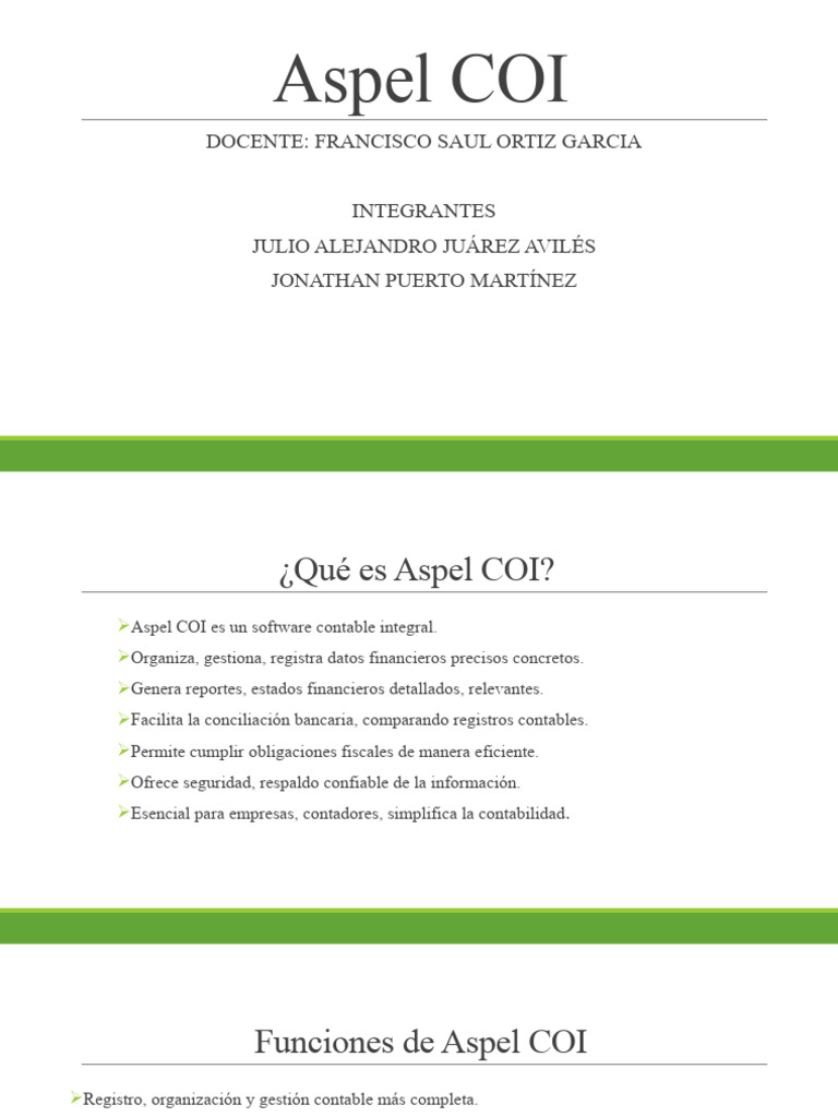 Aspel COi | PDF | Contabilidad | Software