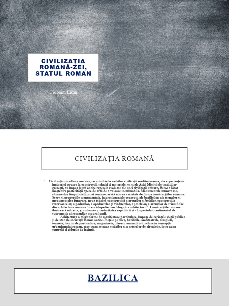 Civilizația Romană-Zei, Statul Roman | PDF
