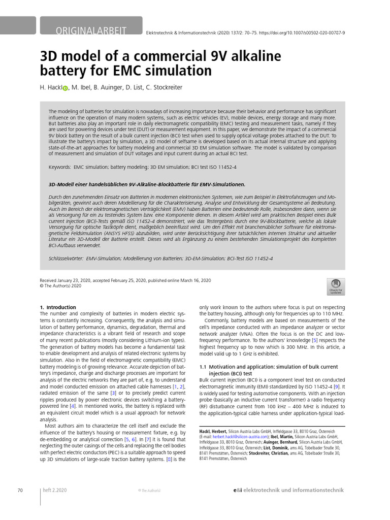 EMC Simulations BCI | PDF