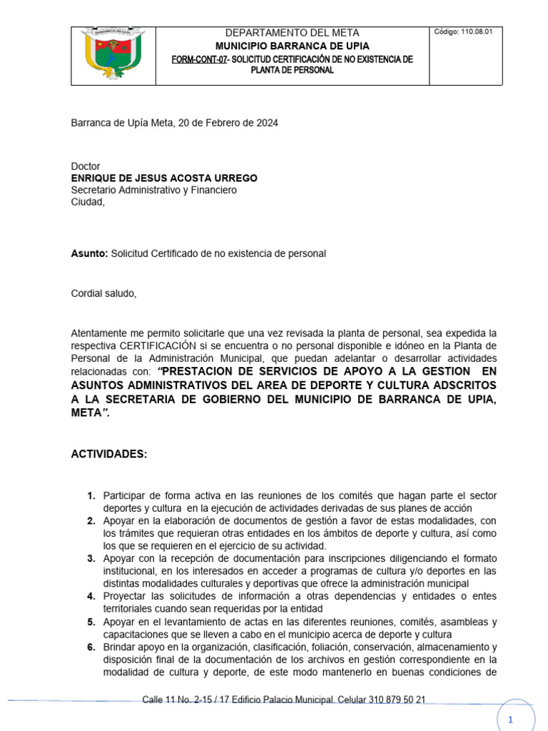 Form-Cont-07-Solicitud Certificación de No Existencia de Planta de ...