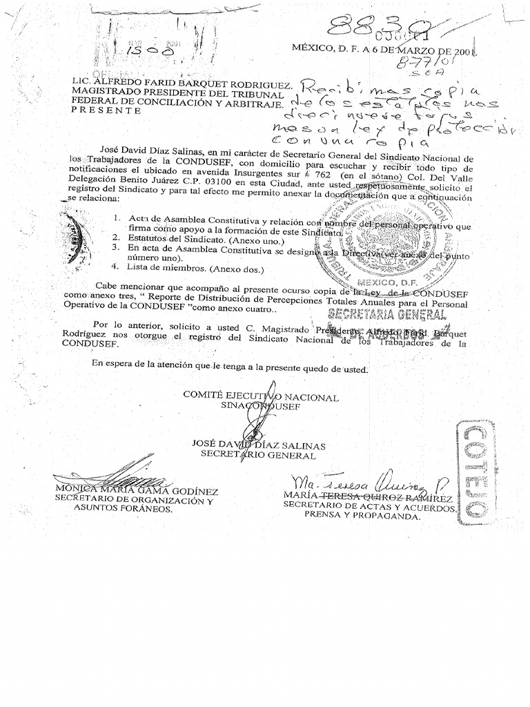 Art 78 Fracc 1 Acta Constitutiva Sinacondusef | PDF