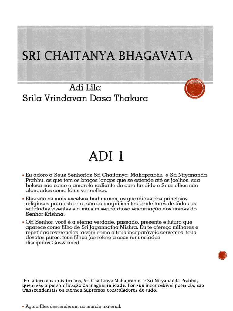 Sri Chaitanya Bhagavata | PDF | Krishna | Hinduísmo