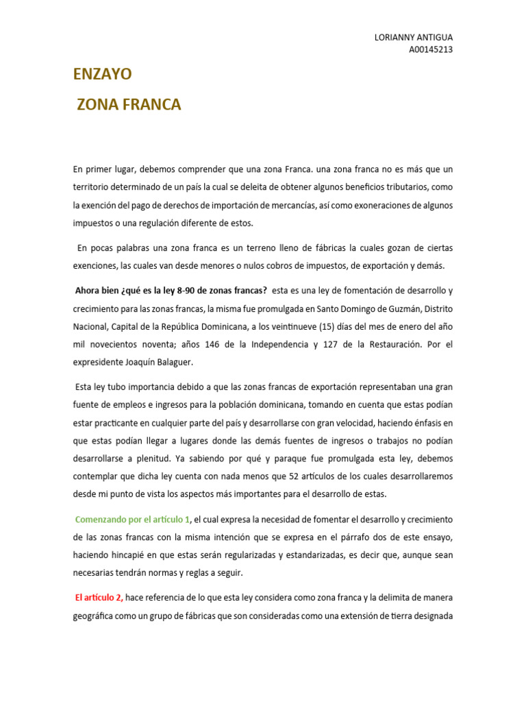 ENZAYO | PDF | República Dominicana | Economias