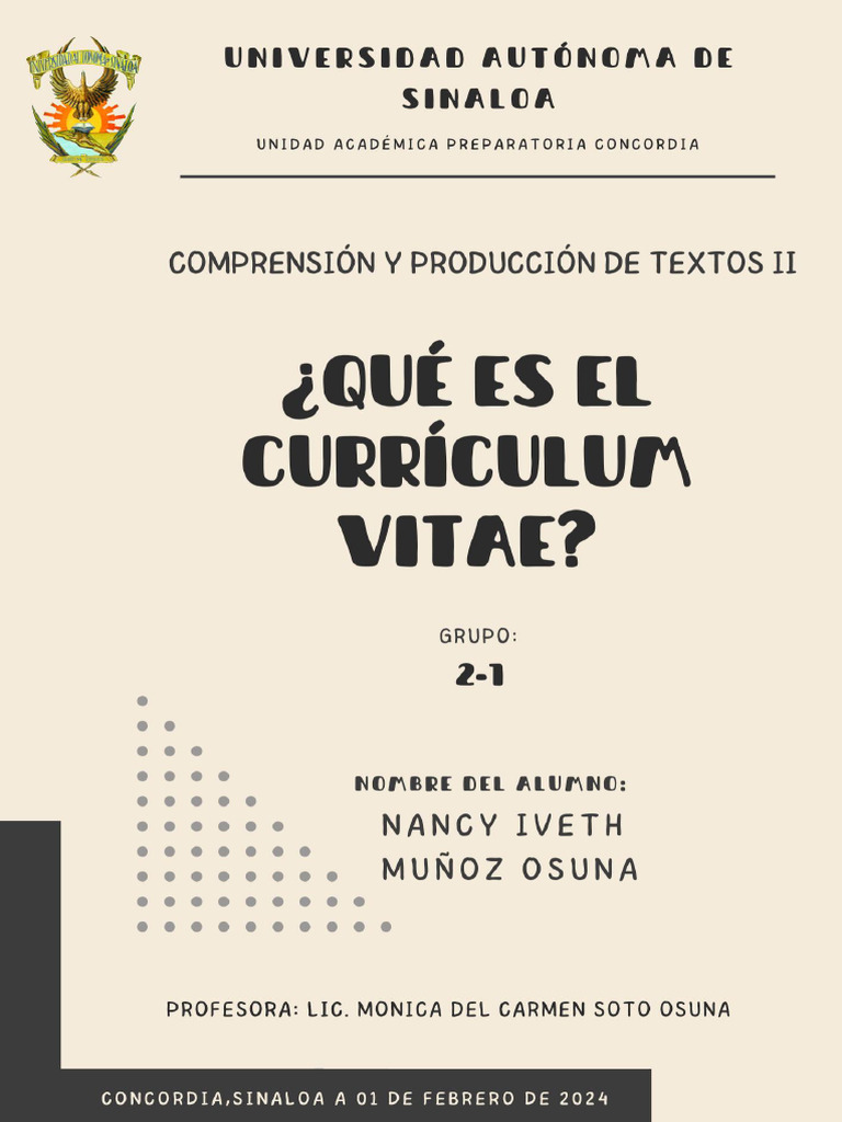 NIMO-Qué Es El Currículum Vitae | PDF