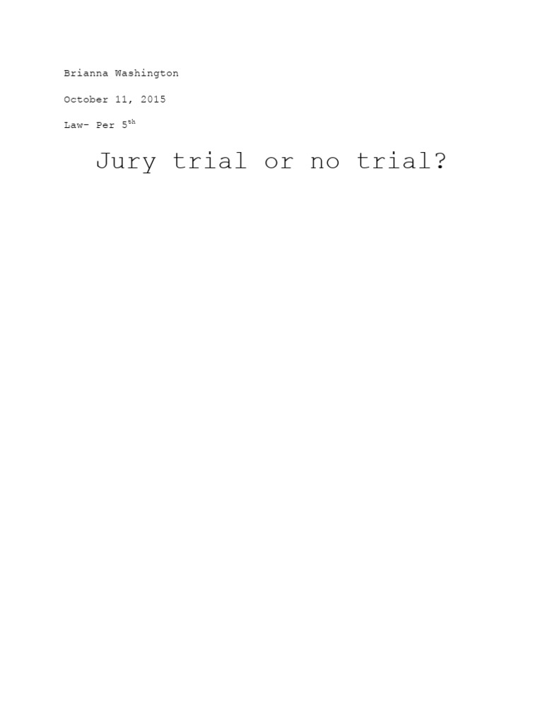 Law Paper | PDF | Jury Trial | Reasonable Doubt