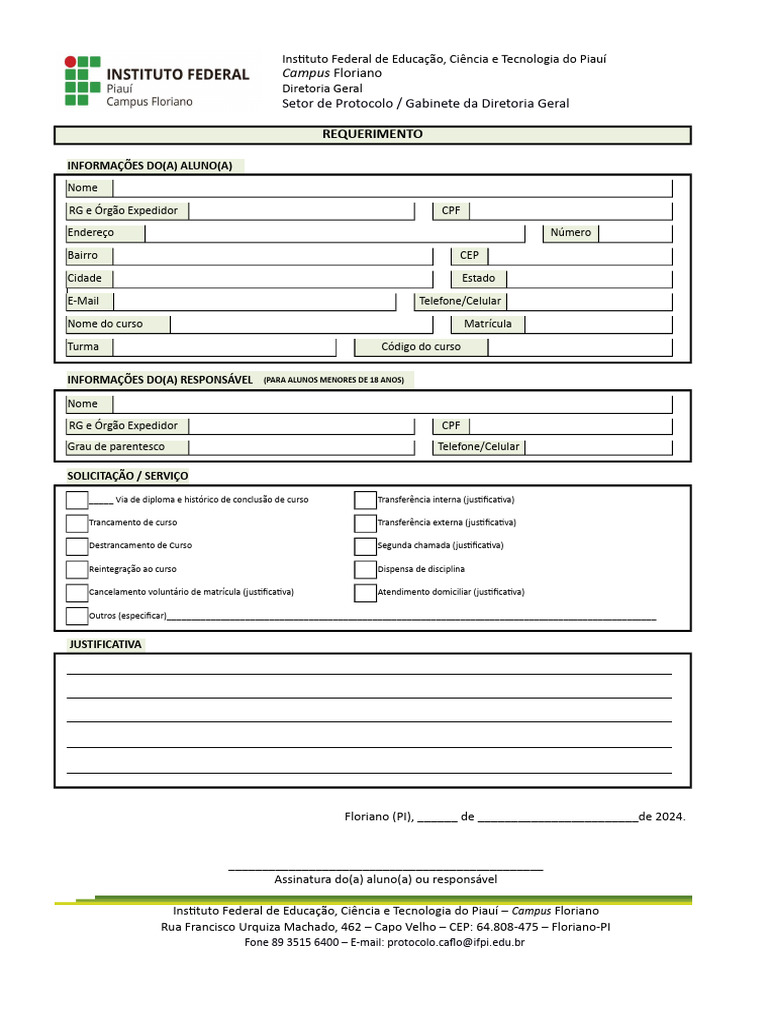 Modelo de Requerimento Protocolo | PDF