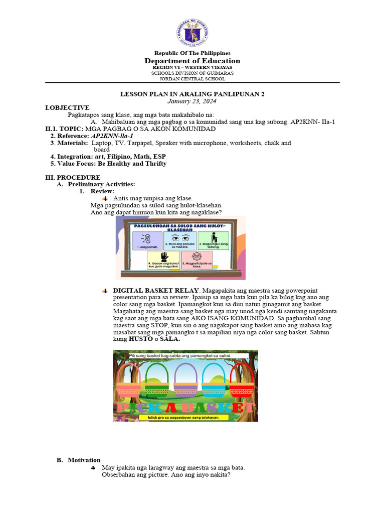 COT PLan Grade 2 AP | PDF