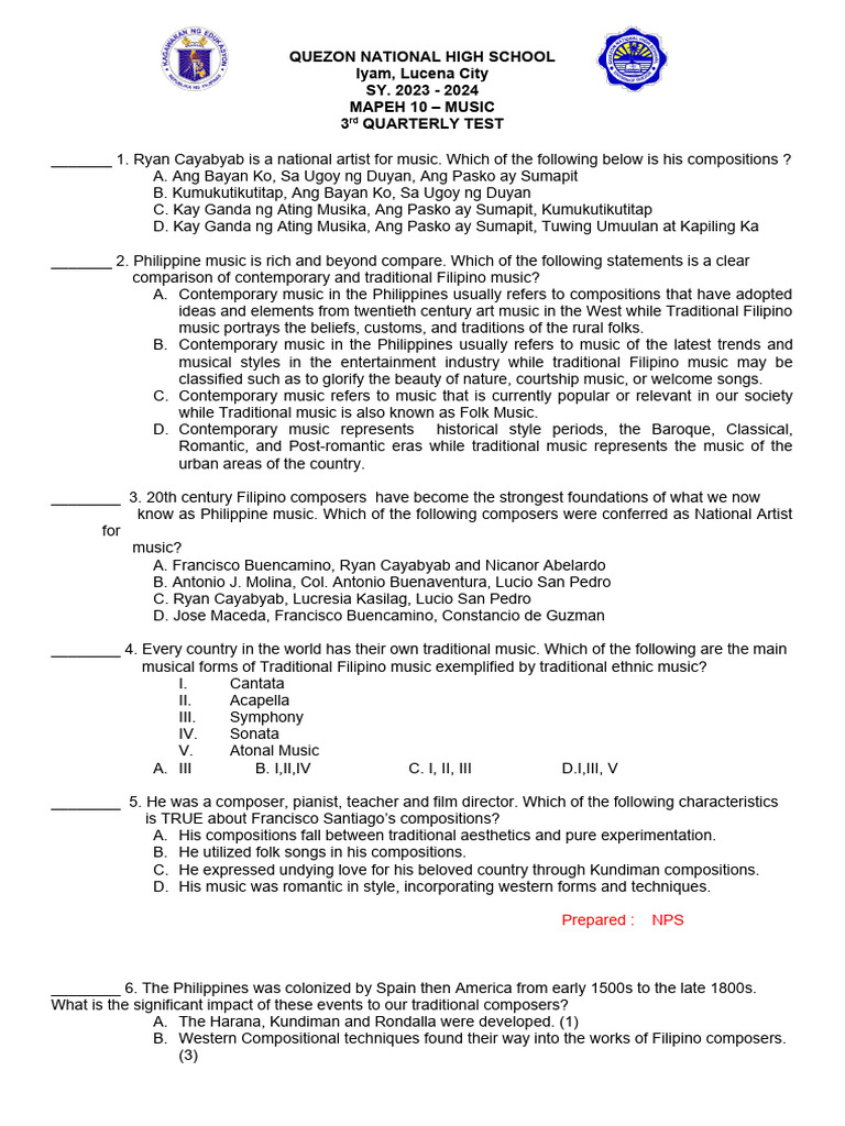 3Q Music-10 Mdat | PDF