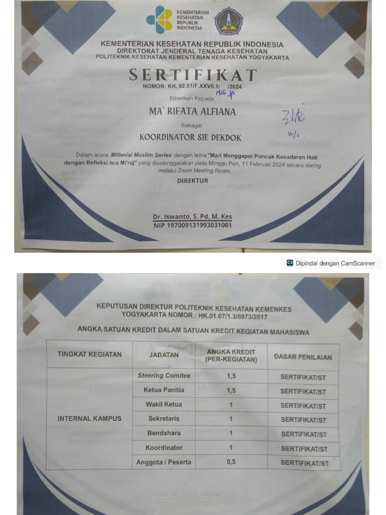 Sertifikat MMS 1 Acc | PDF