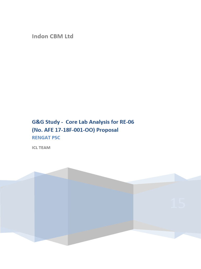 G&G Study Proposal Core Lab Analysis RE-06 | PDF | Technology & Engineering
