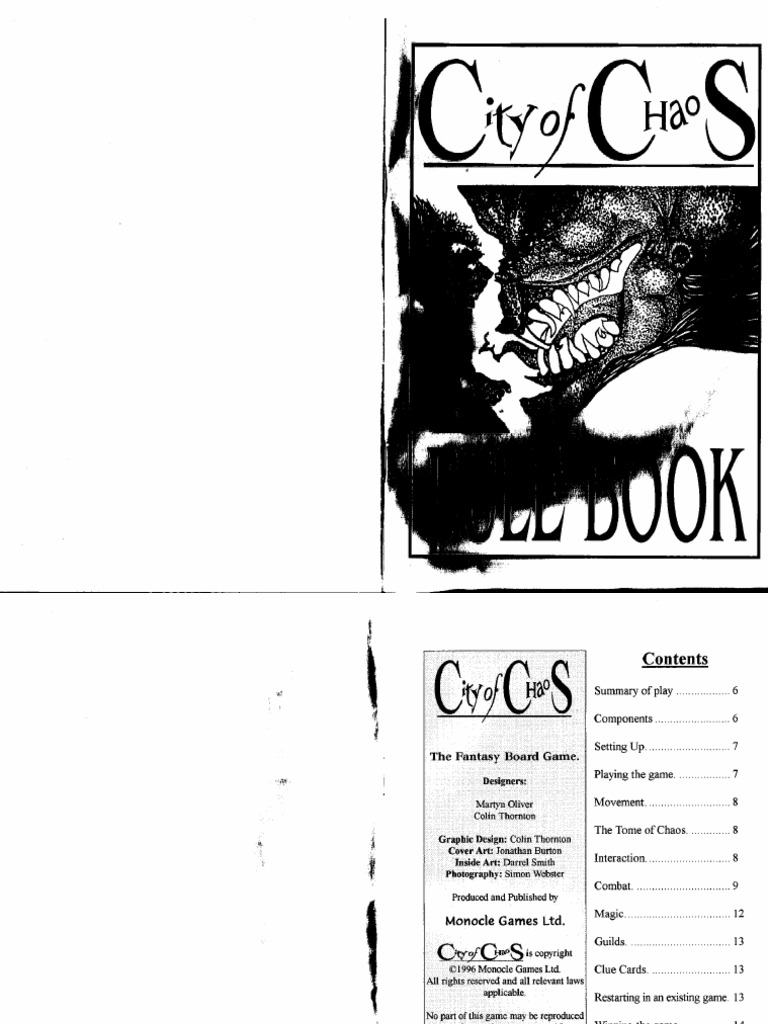 City of Chaos Rules | PDF