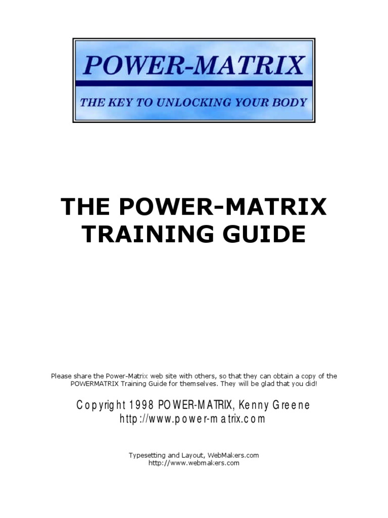 Power Matrix | PDF | Hobbies | Recreation