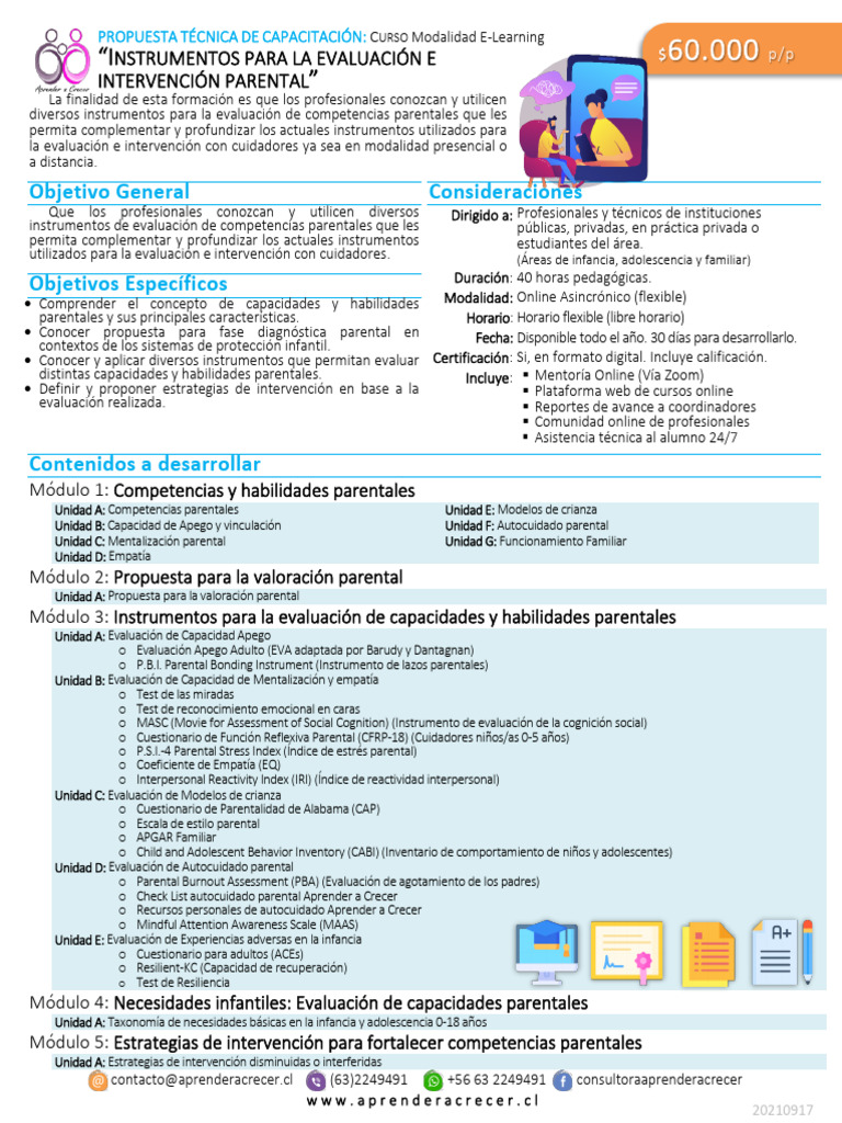 E07 - Instrumentos para La Evaluación e Intervención Parental - Volante | PDF | Evaluación ...