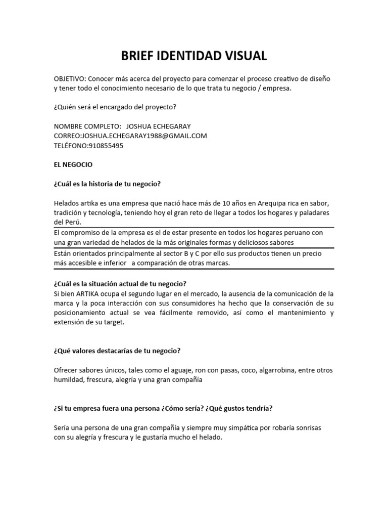 Brief-De-Diseño Artika | PDF | Business | Marca