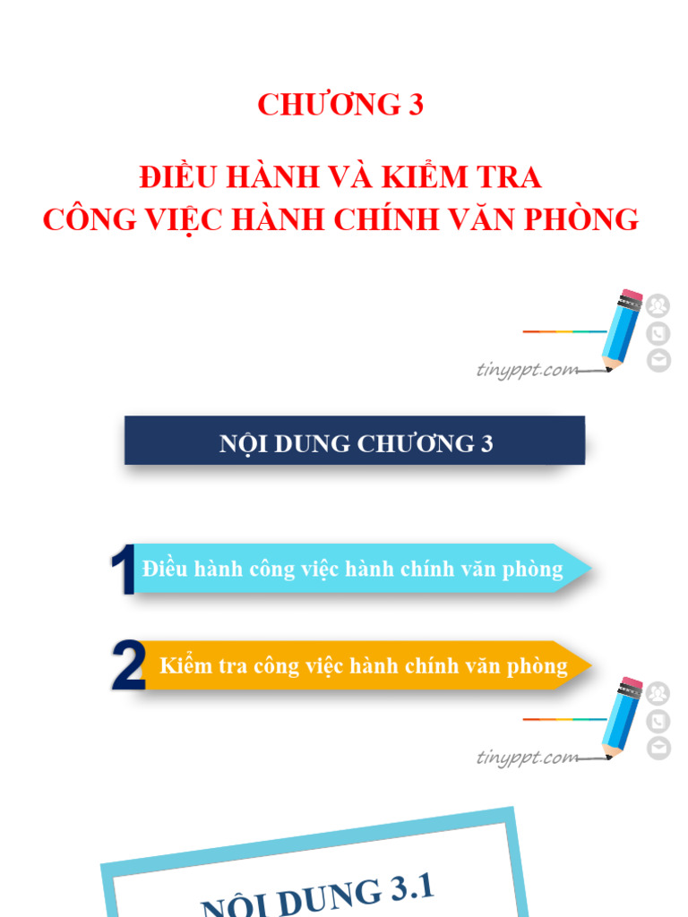 Chương 3 - Điều Hành Và Kiểm Tra Công Việc HCVP | PDF