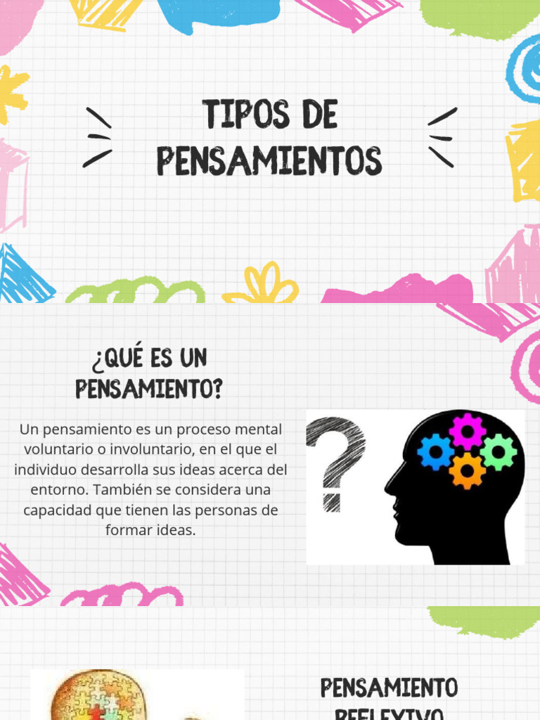 Tipos de Pensamientos Psicologia | PDF | Pensamiento | Pensamiento crítico