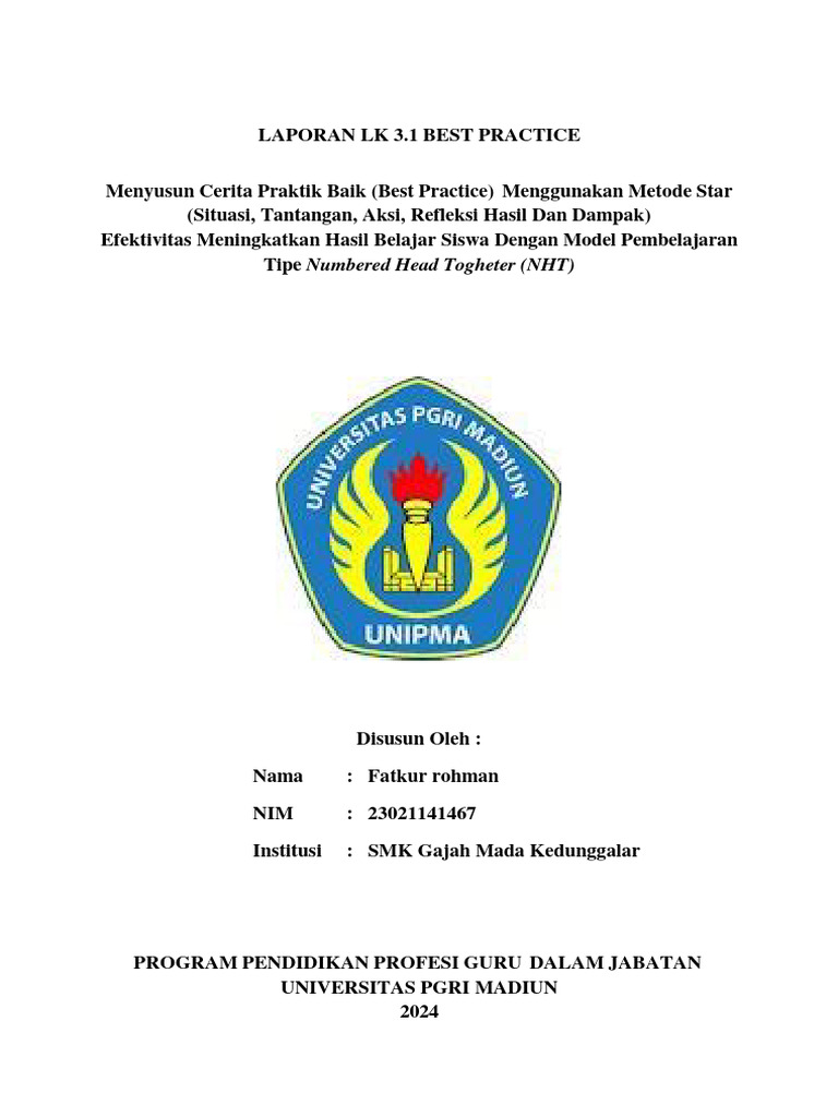 Hasil Best Practice - Fatkur Rohman | PDF | Karier & Perkembangan ...