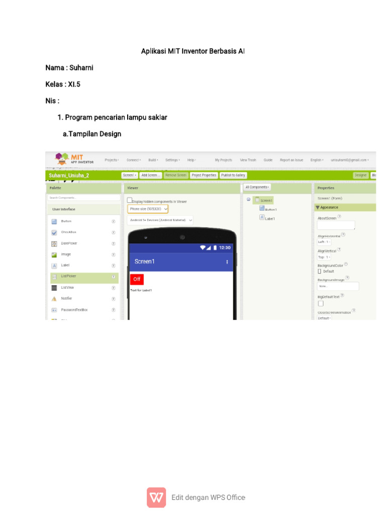 Aplikasi MIT Inventor | PDF
