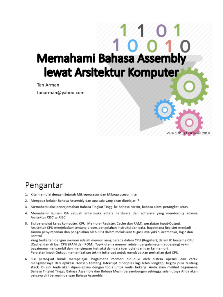 Memahami Bahasa Assembly Lewat Arsitektu | PDF