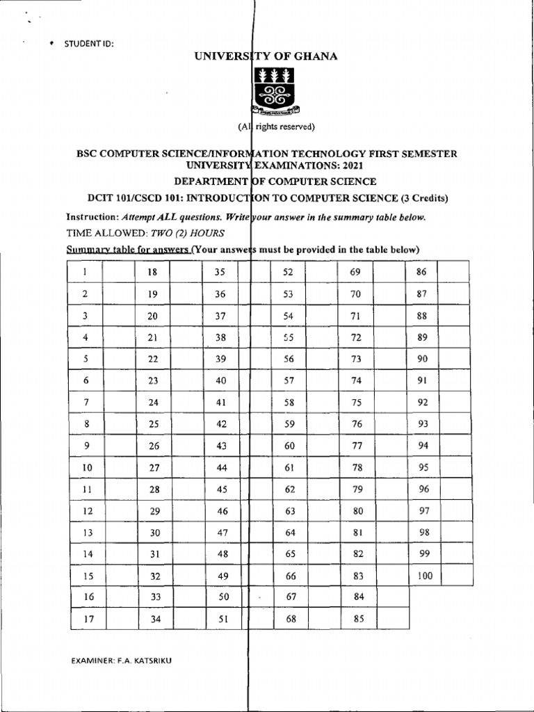 MR Nash's Dcit 101cscd 101 Introduction To Computer Science 1 | PDF
