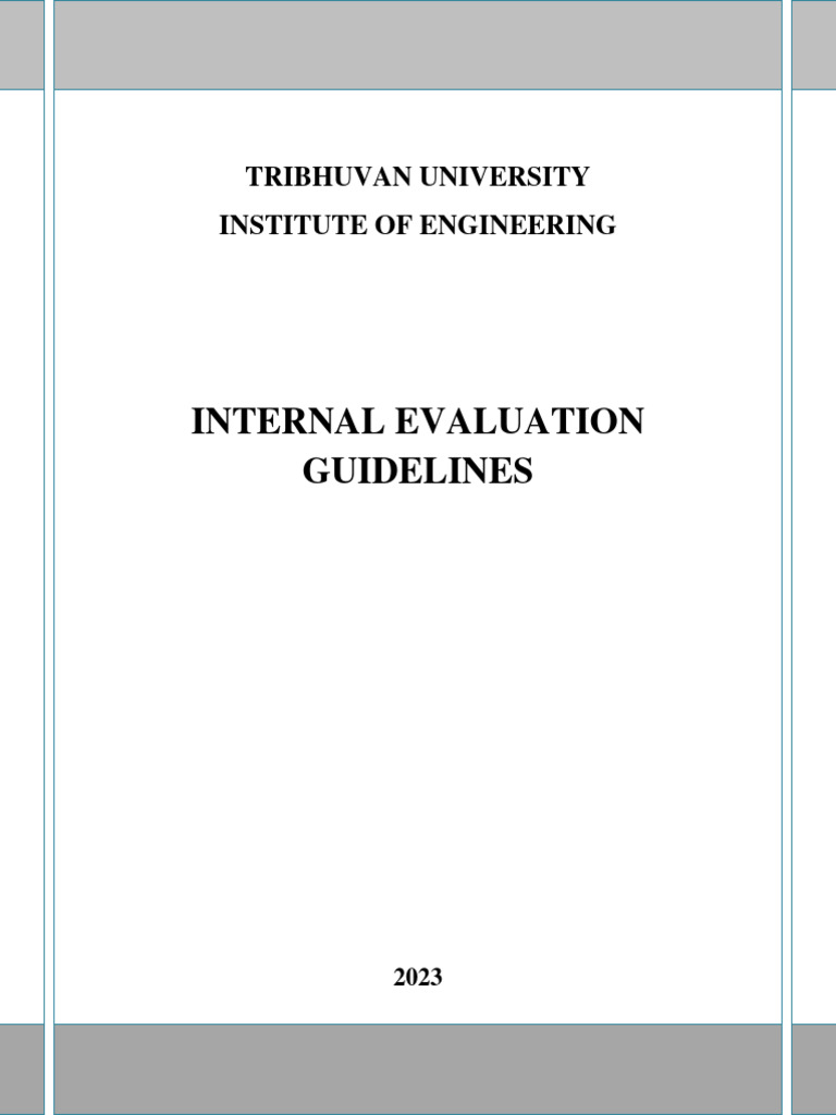 Internal Evaluation Guidelines 2023 | PDF | Evaluation