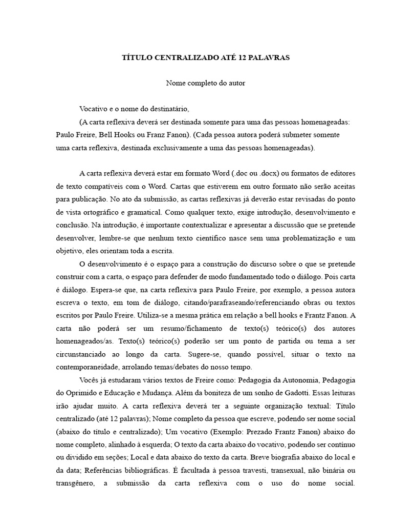 Carta Reflexiva | PDF