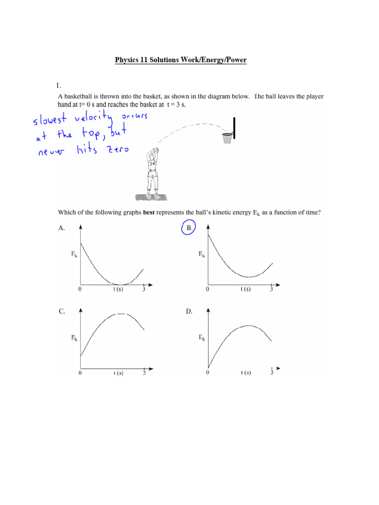 Physics 11 Unit 6 Energy Review Package Solution 2023 | PDF Physics 11 Unit 6 Energy Review Package Solution 2023 | PDF
