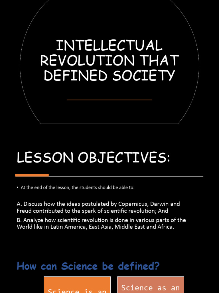 Week 3 Intellectual Revolution That Defined Society | PDF | Scientific ...