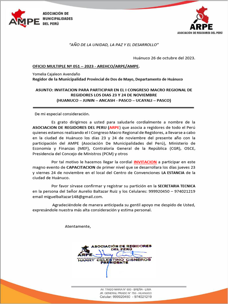 Oficio Multiple 051 | PDF