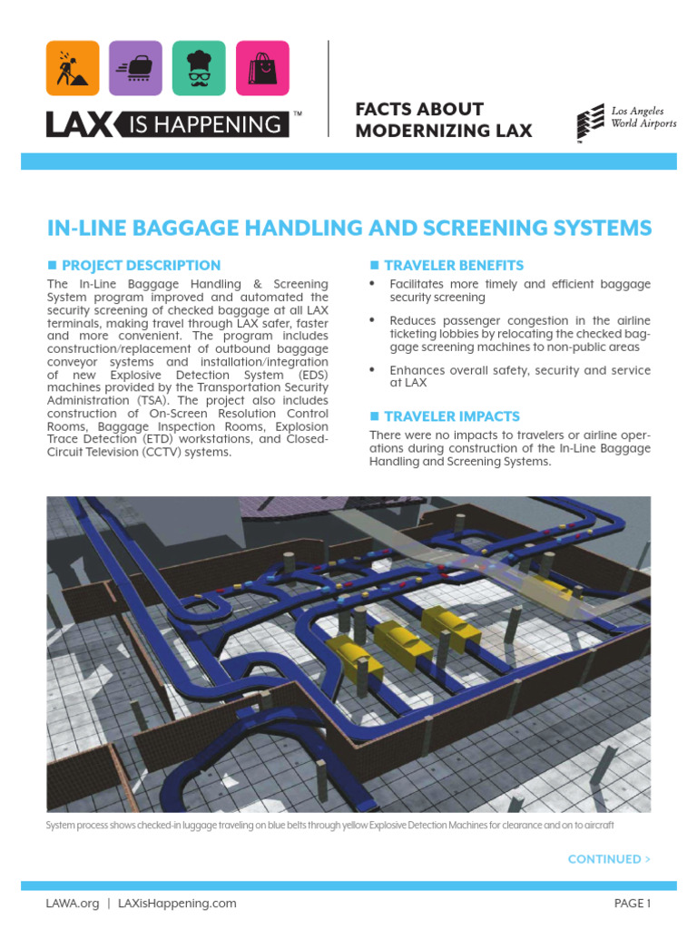 Modernizing LAX: Inline Baggage System | PDF | Baggage | Transportation ...