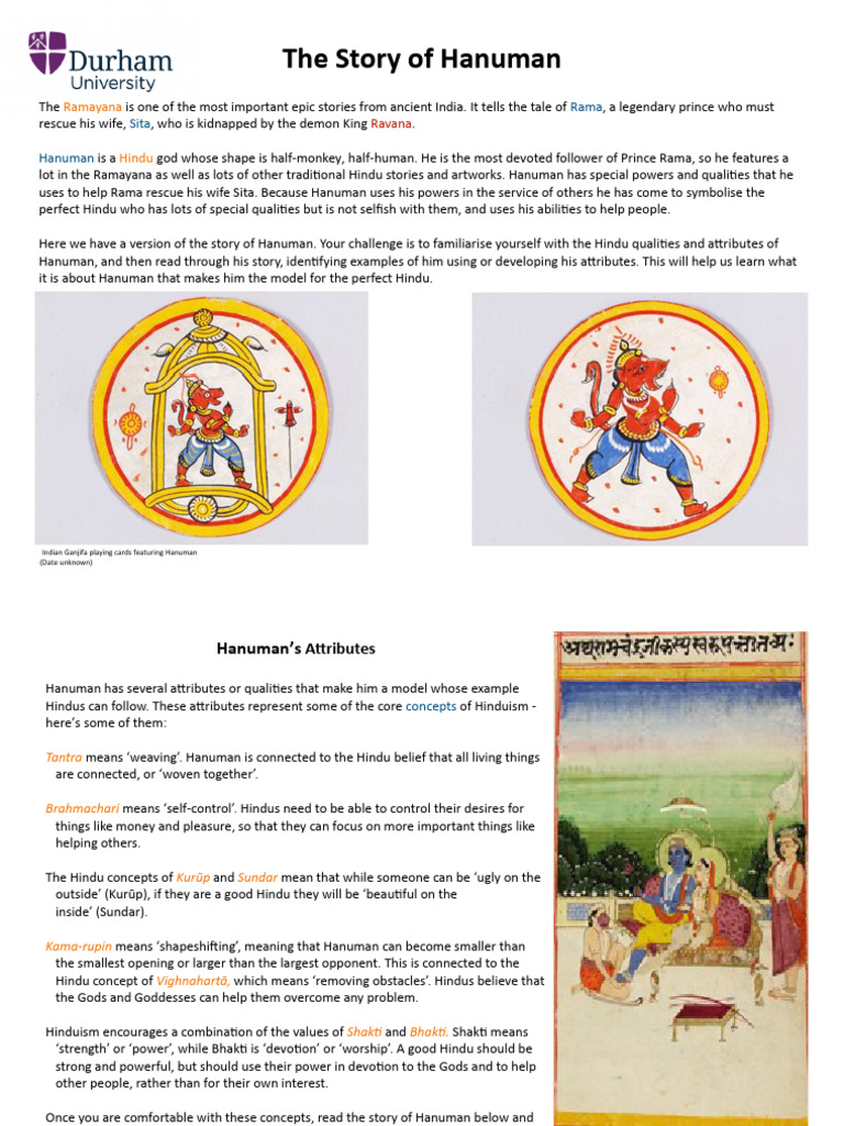 The Story of Hanuman | PDF