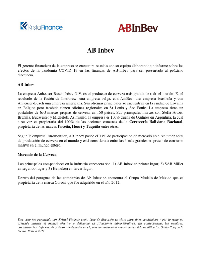Caso AB Inbev 4 Power BI | PDF