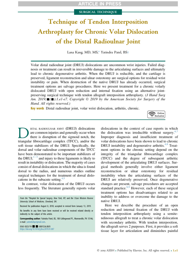 10 1016@j Jhsa 2019 01 007 | PDF | Human Anatomy | Limbs (Anatomy)