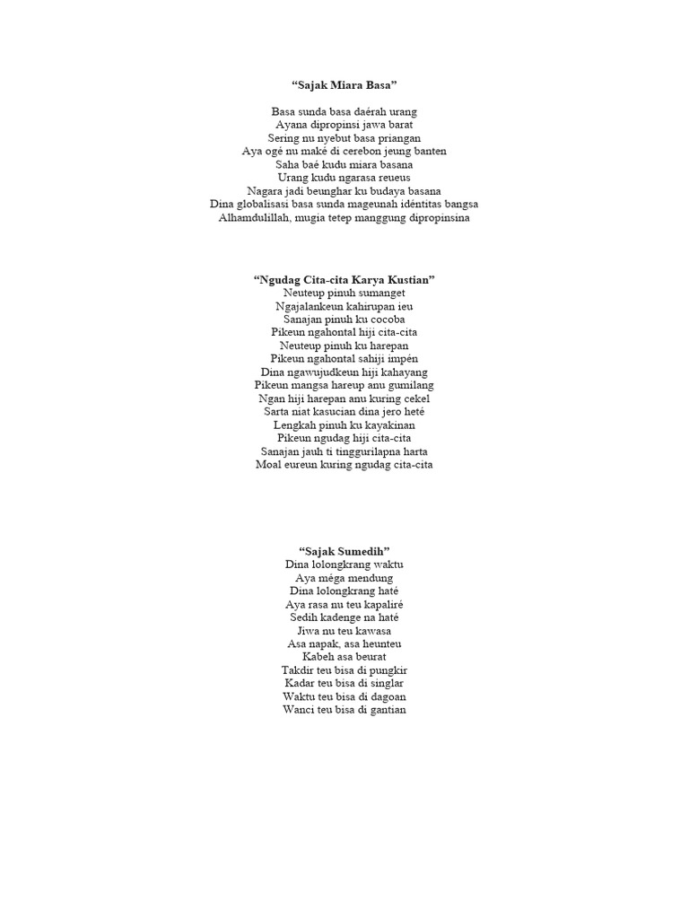 Sajak Sunda | PDF