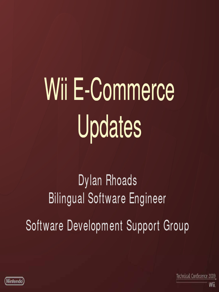 3 Wii E-Commerce Updates | PDF