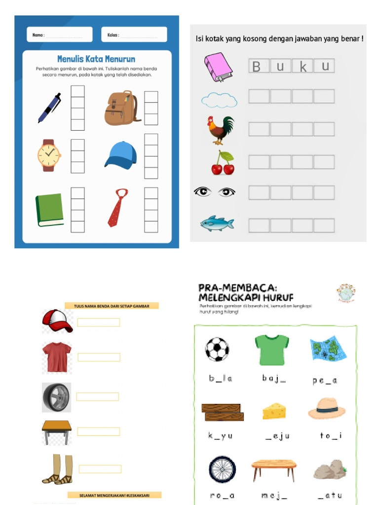 Worksheet Menulis | PDF