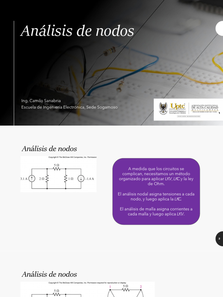 Analisis de Nodos y Mallas | PDF | Electromagnetismo | Electricidad