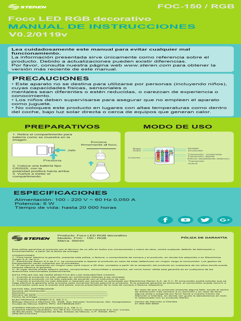 FOC 150RGB Instr | PDF