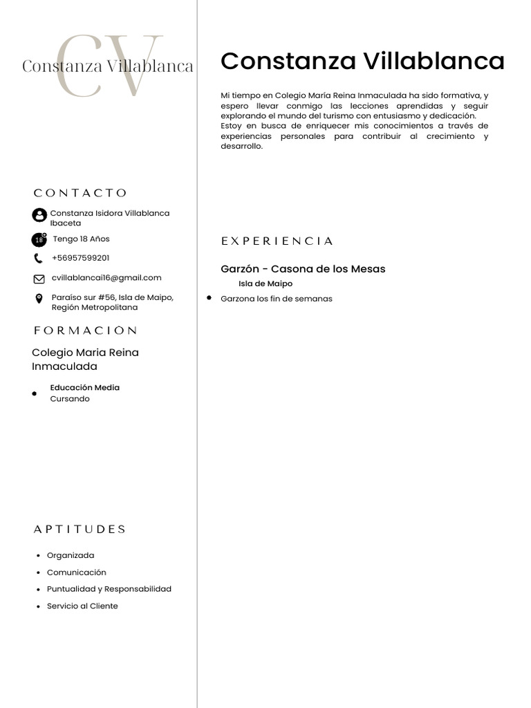 CV - Constanza | PDF