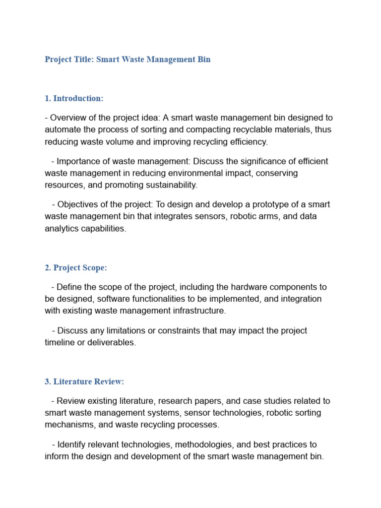 Nishita Gautam MBA MiniProject SmartBin | PDF
