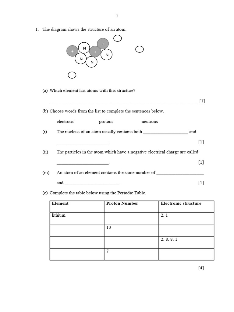 Year 9 Chemistry Test | PDF | Chemical Elements | Chemical Reactions