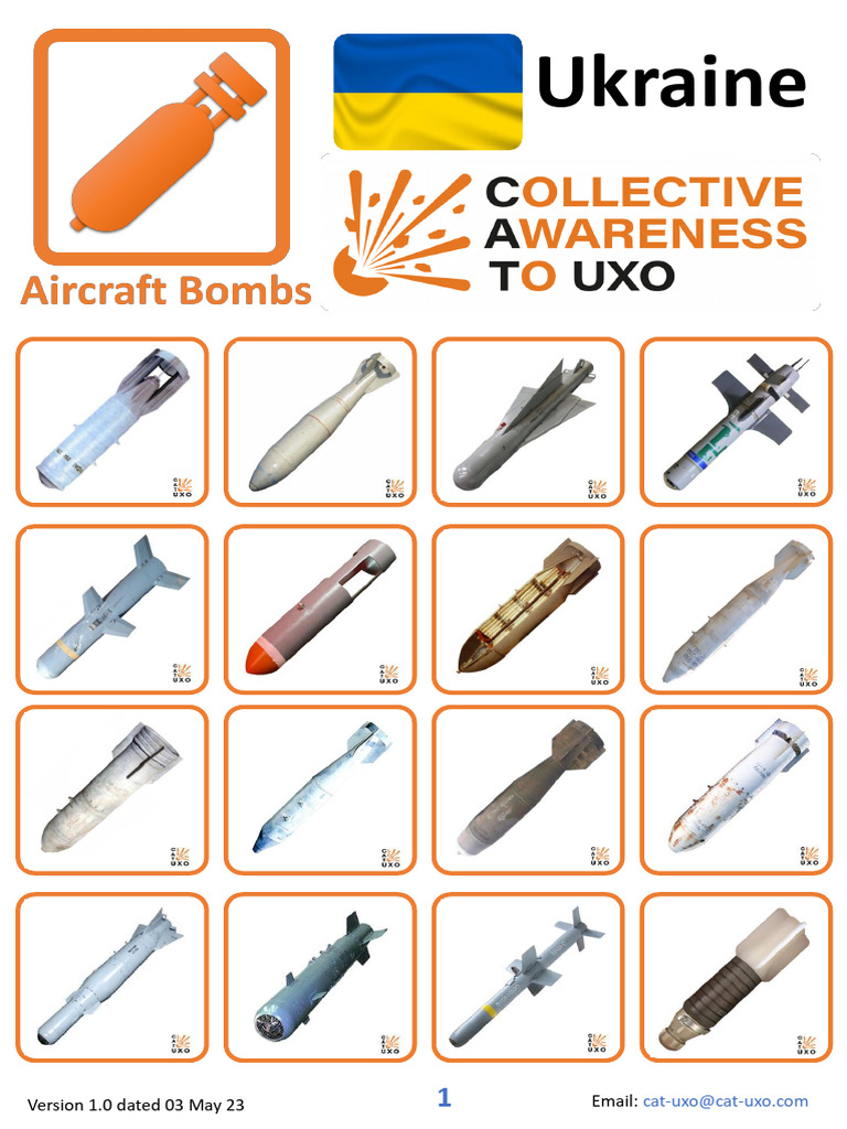 Ukraine Aircraft Bombs - CAT-UXO | PDF | Cluster Munition | Bomb