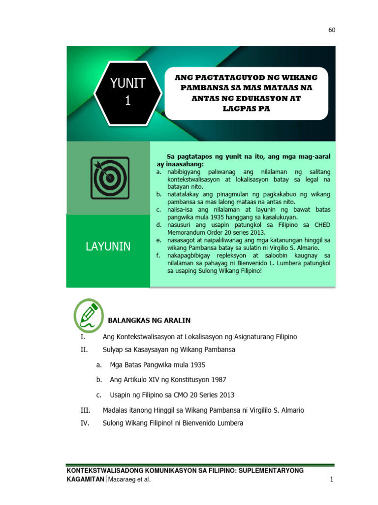 Yunit 1 | PDF