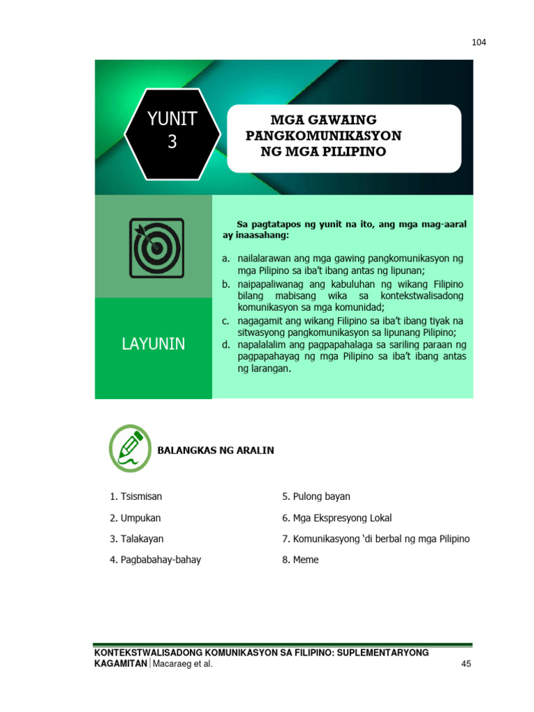 Yunit 3 | PDF