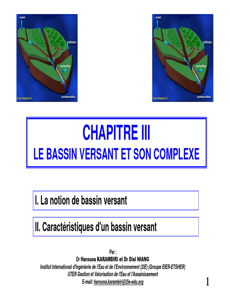 Caractéristiques du bassin versant | PDF | Bassin versant | Altitude
