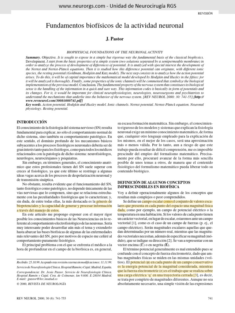 Fundamentos-Biofisicos-Actividad-Neuronal 2 | PDF | Action Potential ...