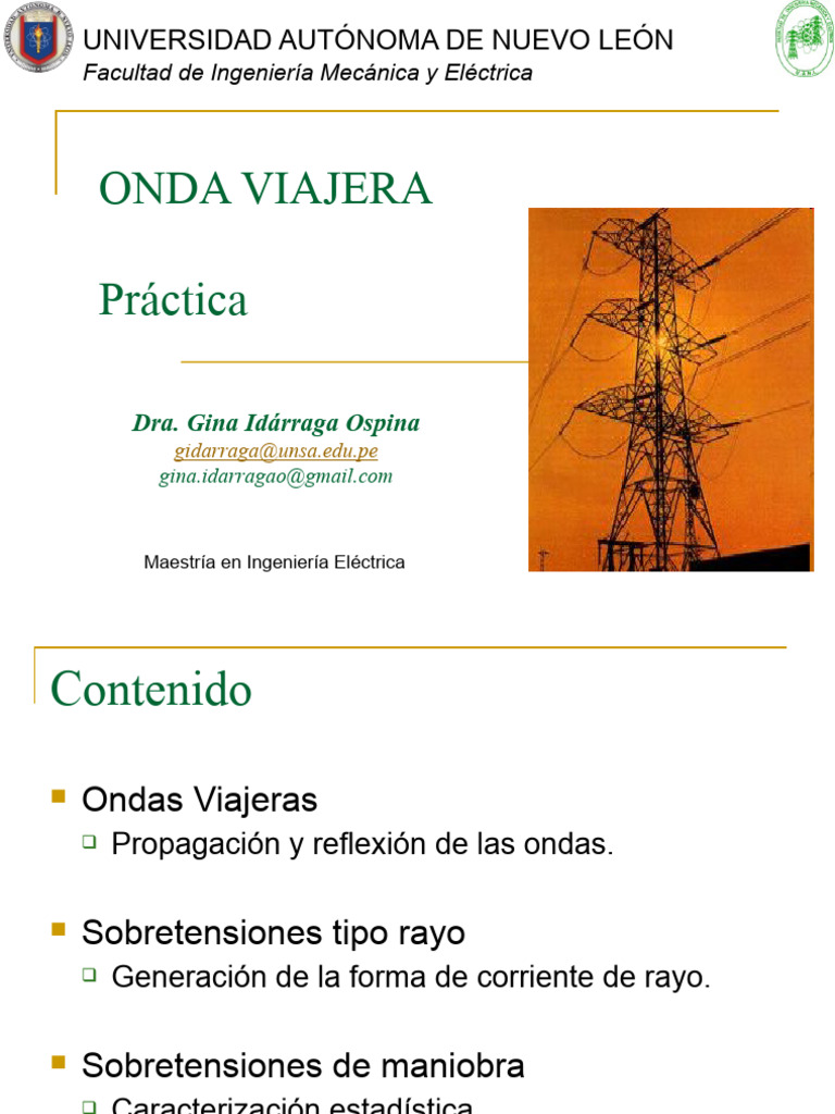 Análisis de Ondas Viajeras y Sobretensiones | PDF | Reflexión (Física ...