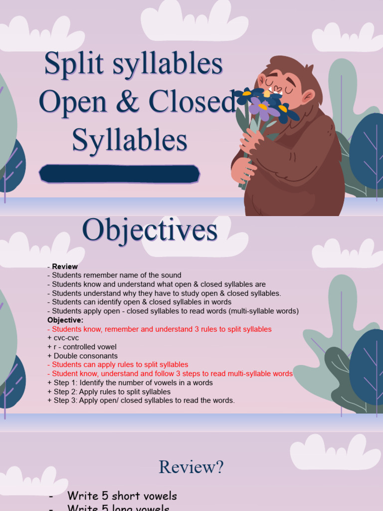 Split Syllables Slide 1 | PDF