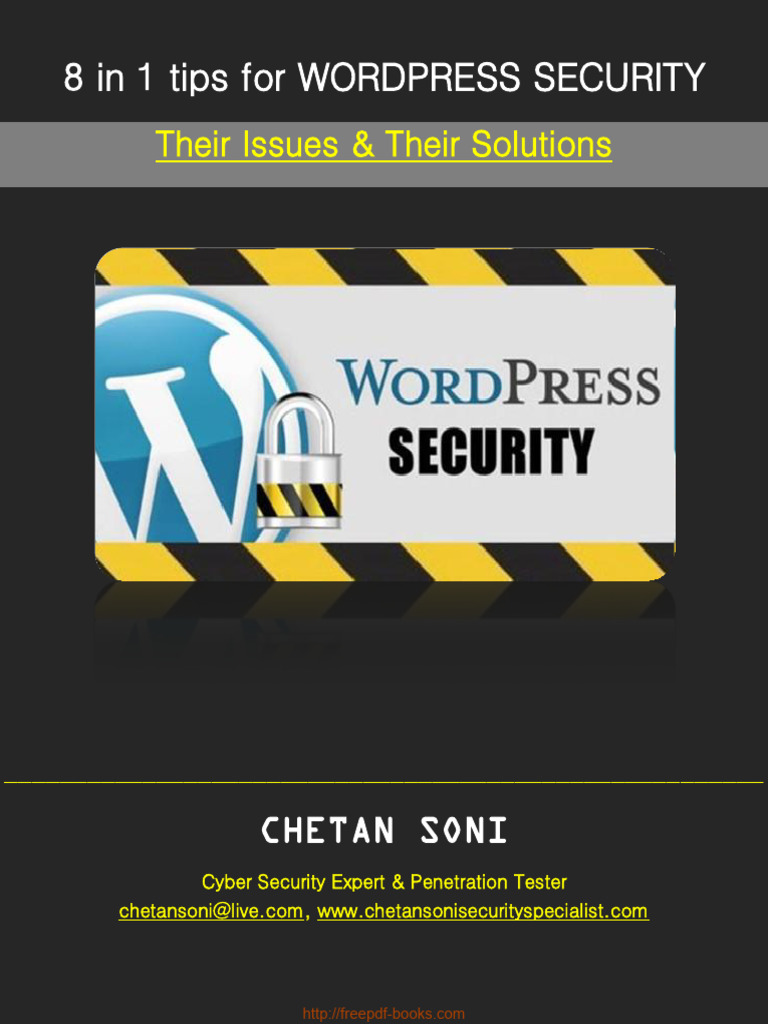 8 In 1 Tips For Wordpress Security Their Issues And Their Solutions Pdf Word Press Malware
