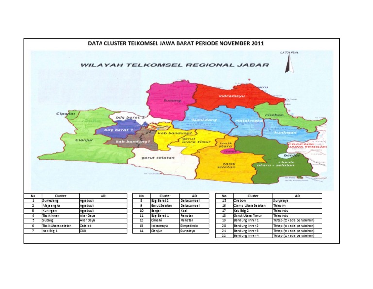 Peta Cluster Telkomsel Jabar New | PDF